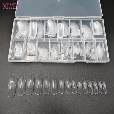 Clear Squoval PP Dual Nail Forms Wholesale | with Guidelines | OEM ...